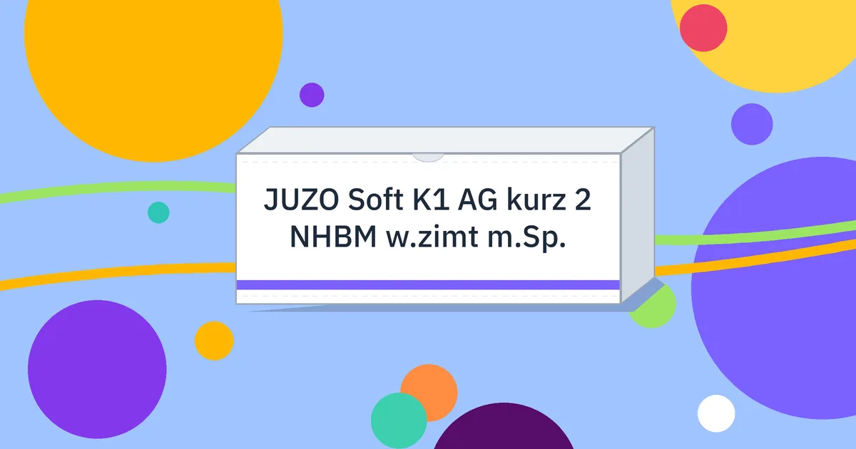 Symbolbild: Packung mit der Aufschrift JUZO Soft K1 AG kurz 2 NHBM w.zimt m.Sp. (PZN 15016076) – Verfügbarkeit und Bezug in Apotheken in Frankfurt am Main
