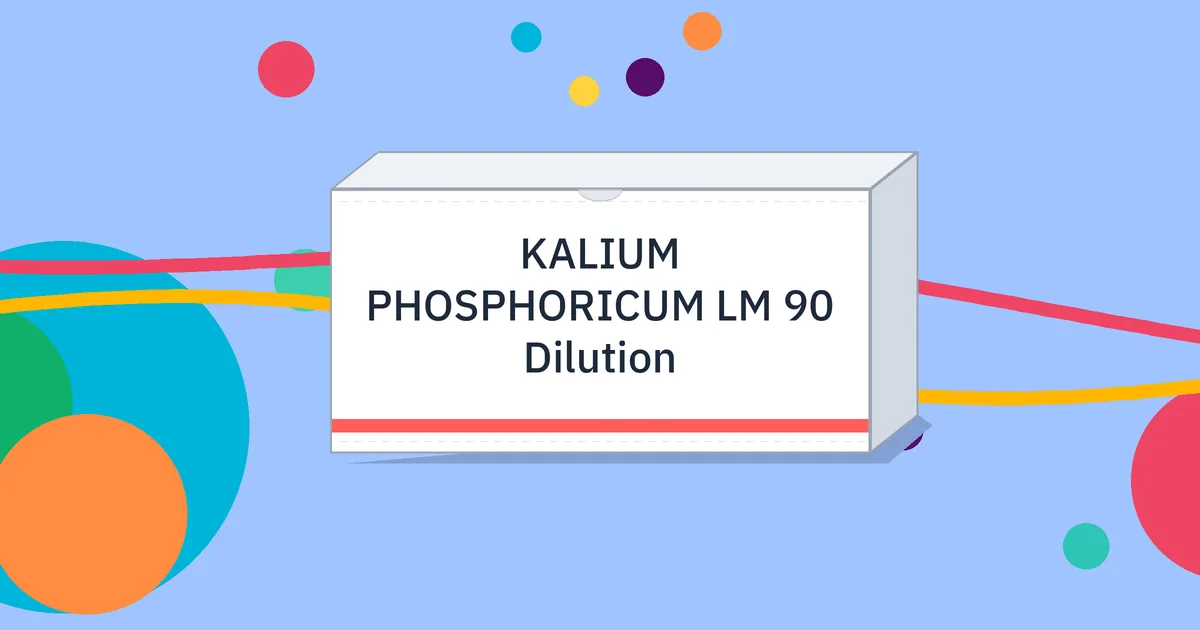 Symbolbild: Packung mit der Aufschrift KALIUM PHOSPHORICUM LM 90 Dilution (PZN 12924815) – Verfügbarkeit und Bezug in Apotheken in Frankfurt am Main