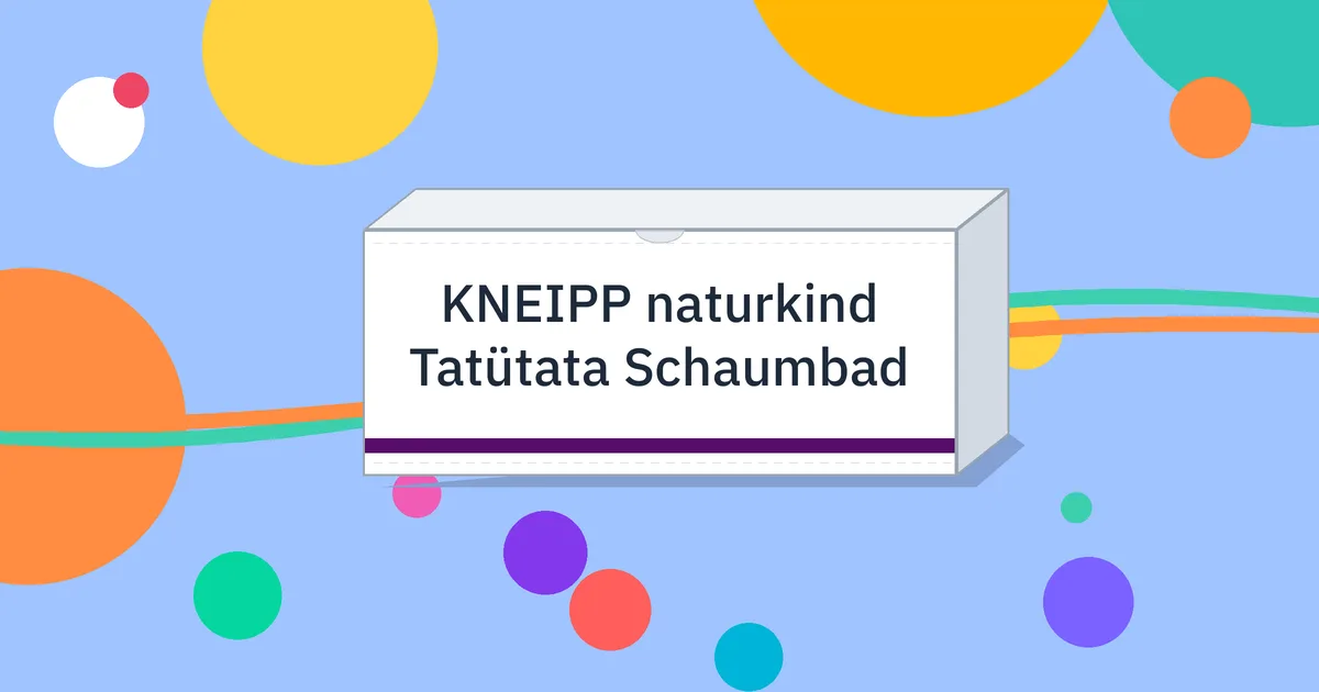 Symbolbild: Packung mit der Aufschrift KNEIPP naturkind Tatütata Schaumbad (PZN 18747308) – Verfügbarkeit und Bezug in Apotheken in Frankfurt am Main
