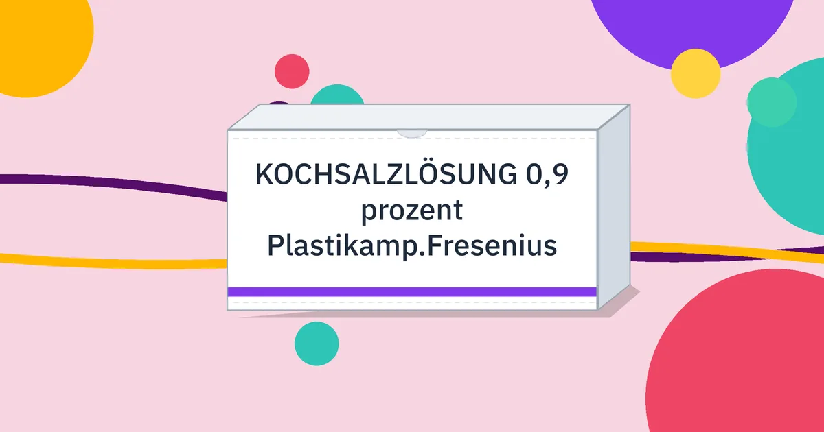 Symbolbild: Packung mit der Aufschrift KOCHSALZLÖSUNG 0,9 prozent Plastikamp.Fresenius (PZN 03655664) – Verfügbarkeit und Bezug in Apotheken in Frankfurt am Main