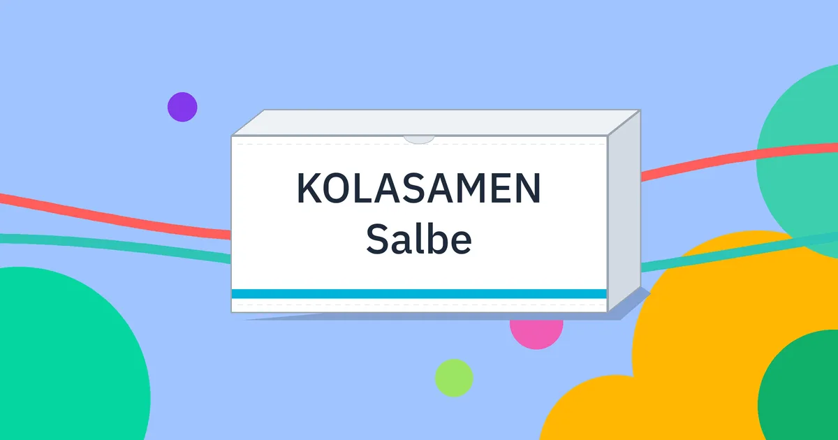 Symbolbild: Packung mit der Aufschrift KOLASAMEN Salbe (PZN 18091799) – Verfügbarkeit und Bezug in Apotheken in Frankfurt am Main