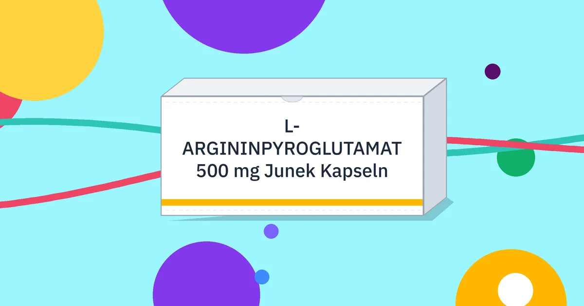 Symbolbild: Packung mit der Aufschrift L-ARGININPYROGLUTAMAT 500 mg Junek Kapseln (PZN 00138187) – Verfügbarkeit und Bezug in Apotheken in Frankfurt am Main