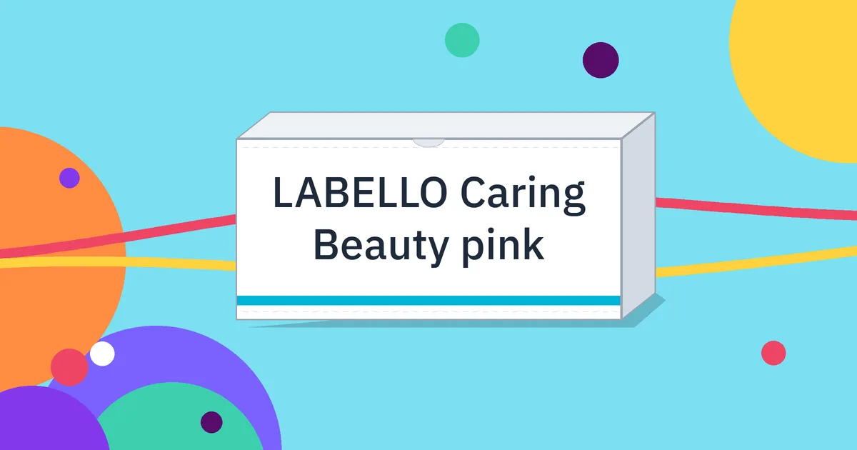 Symbolbild: Packung mit der Aufschrift LABELLO Caring Beauty pink (PZN 18206877) – Verfügbarkeit und Bezug in Apotheken in Frankfurt am Main