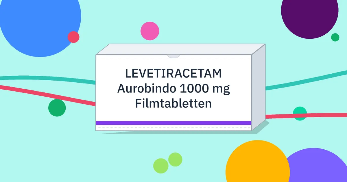 Symbolbild: Packung mit der Aufschrift LEVETIRACETAM Aurobindo 1000 mg Filmtabletten (PZN 16200712) – Verfügbarkeit und Bezug in Apotheken in Frankfurt am Main