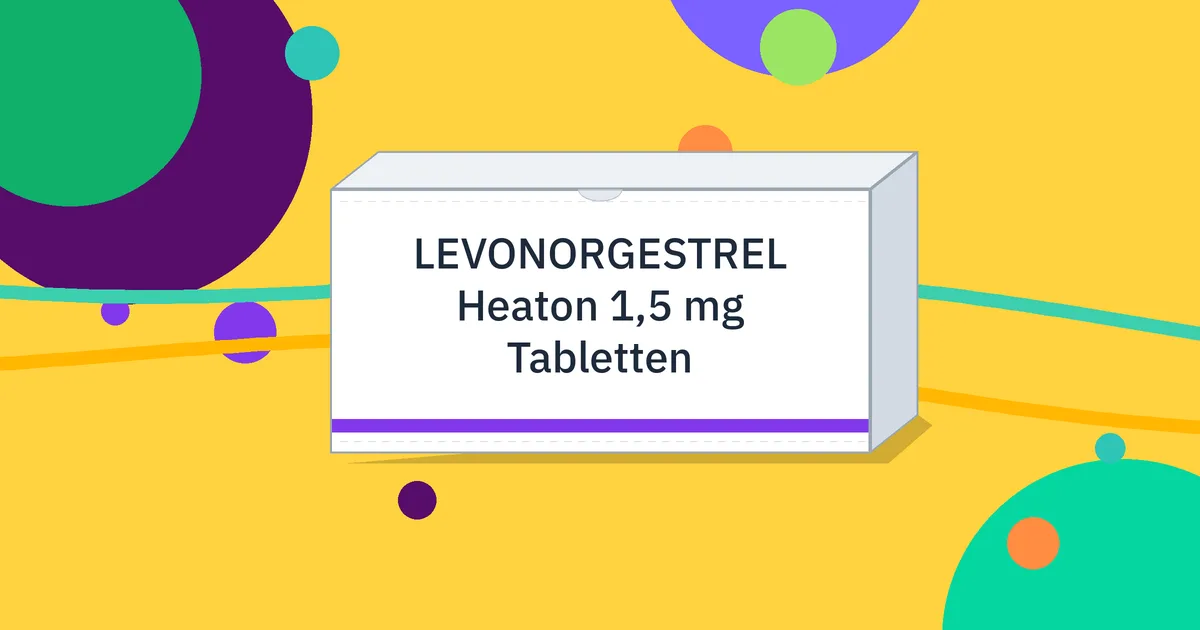 Symbolbild: Packung mit der Aufschrift LEVONORGESTREL Heaton 1,5 mg Tabletten (PZN 18828544) – Verfügbarkeit und Bezug in Apotheken in Frankfurt am Main