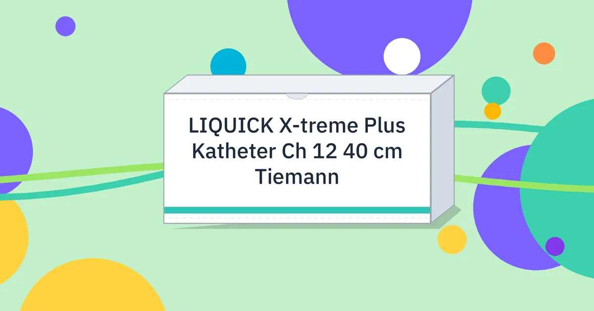 Symbolbild: Packung mit der Aufschrift LIQUICK X-treme Plus Katheter Ch 12 40 cm Tiemann (PZN 15568982) – Verfügbarkeit und Bezug in Apotheken in Frankfurt am Main