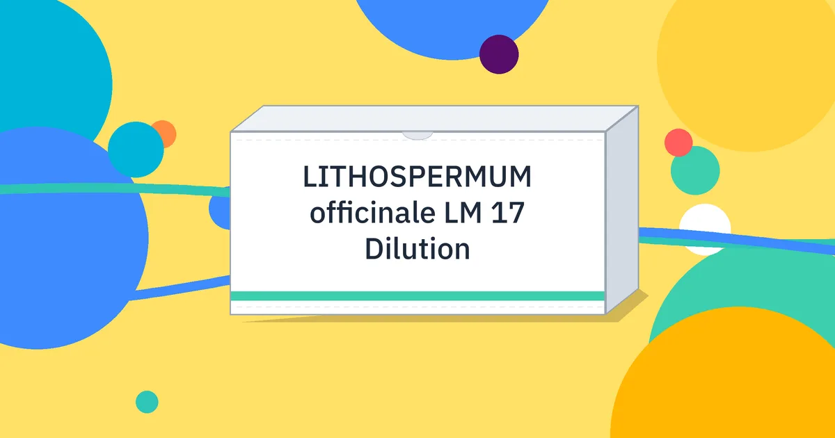 Symbolbild: Packung mit der Aufschrift LITHOSPERMUM officinale LM 17 Dilution (PZN 13532081) – Verfügbarkeit und Bezug in Apotheken in Frankfurt am Main