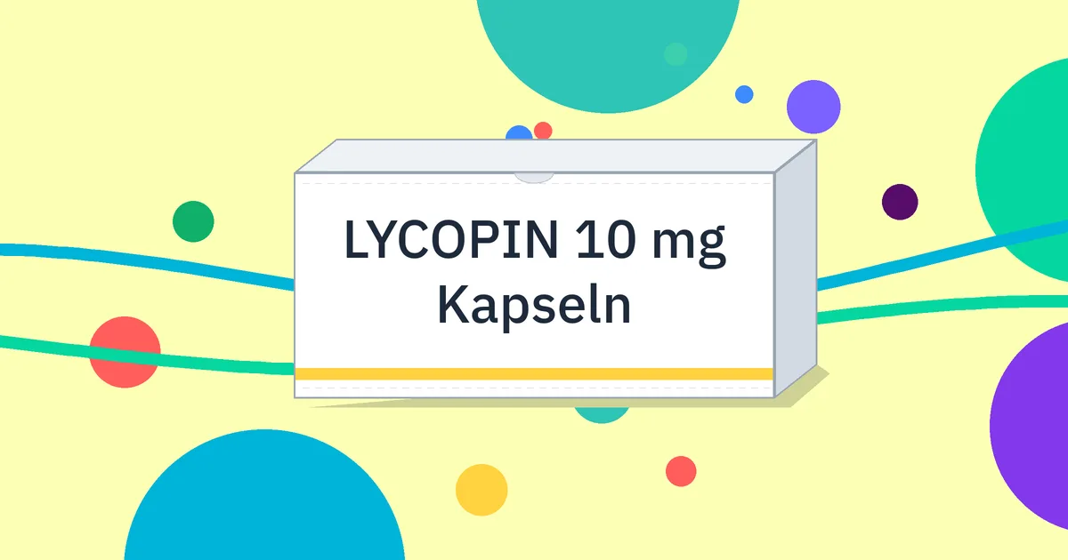 Symbolbild: Packung mit der Aufschrift LYCOPIN 10 mg Kapseln (PZN 00601923) – Verfügbarkeit und Bezug in Apotheken in Frankfurt am Main