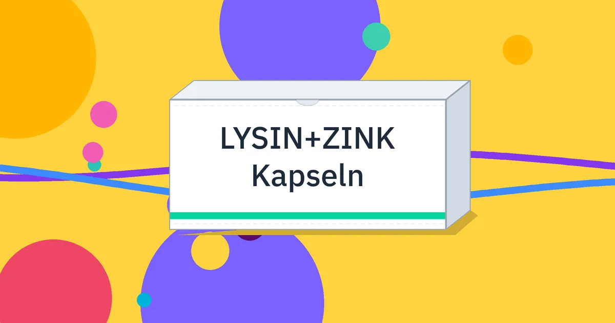 Symbolbild: Packung mit der Aufschrift LYSIN+ZINK Kapseln (PZN 18665728) – Verfügbarkeit und Bezug in Apotheken in Frankfurt am Main