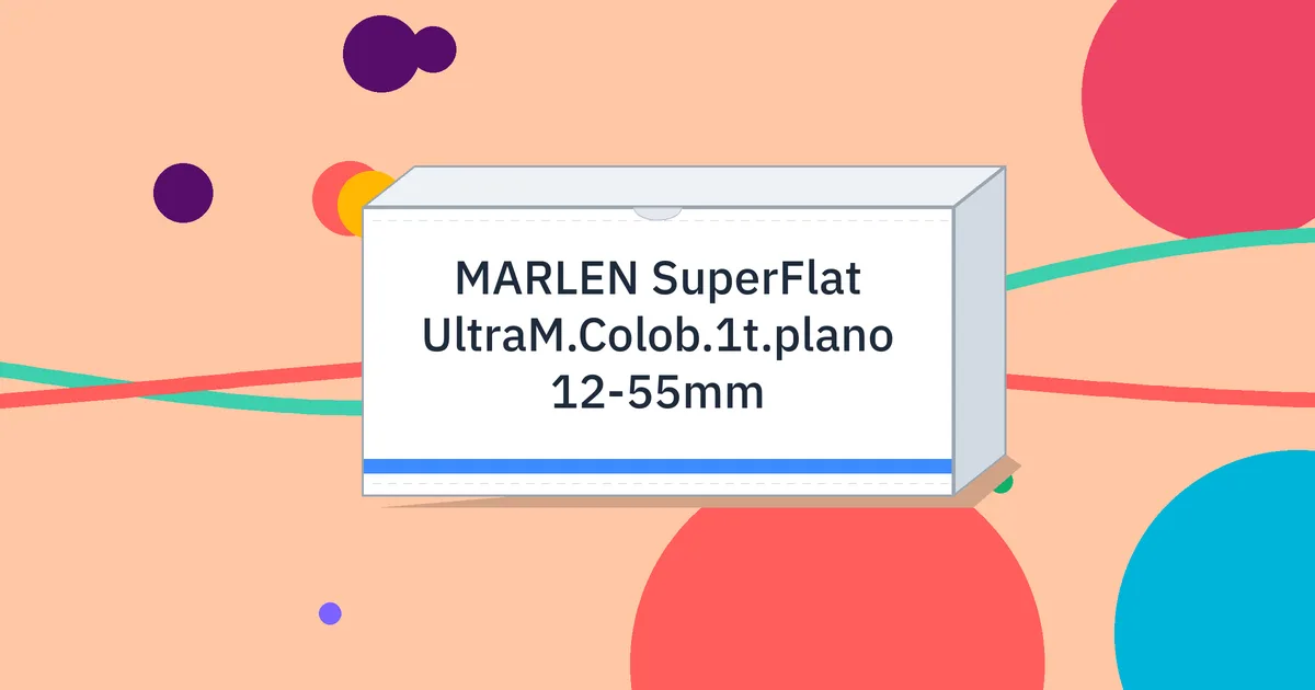 Symbolbild: Packung mit der Aufschrift MARLEN SuperFlat UltraM.Colob.1t.plano 12-55mm (PZN 14407745) – Verfügbarkeit und Bezug in Apotheken in Frankfurt am Main