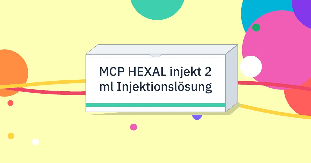 Symbolbild: Packung mit der Aufschrift MCP HEXAL injekt 2 ml Injektionslösung (PZN 07553311) – Verfügbarkeit und Bezug in Apotheken in Frankfurt am Main