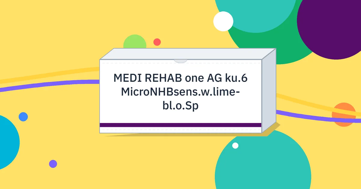 Symbolbild: Packung mit der Aufschrift MEDI REHAB one AG ku.6 MicroNHBsens.w.lime-bl.o.Sp (PZN 16753612) – Verfügbarkeit und Bezug in Apotheken in Frankfurt am Main