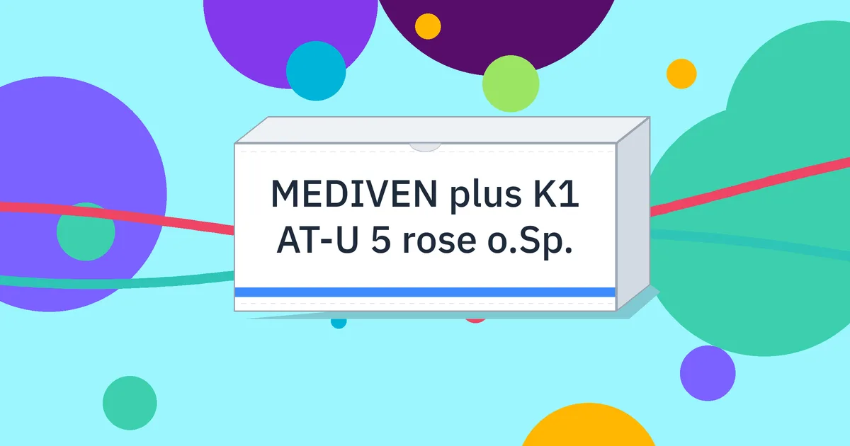 Symbolbild: Packung mit der Aufschrift MEDIVEN plus K1 AT-U 5 rose o.Sp. (PZN 15030538) – Verfügbarkeit und Bezug in Apotheken in Frankfurt am Main