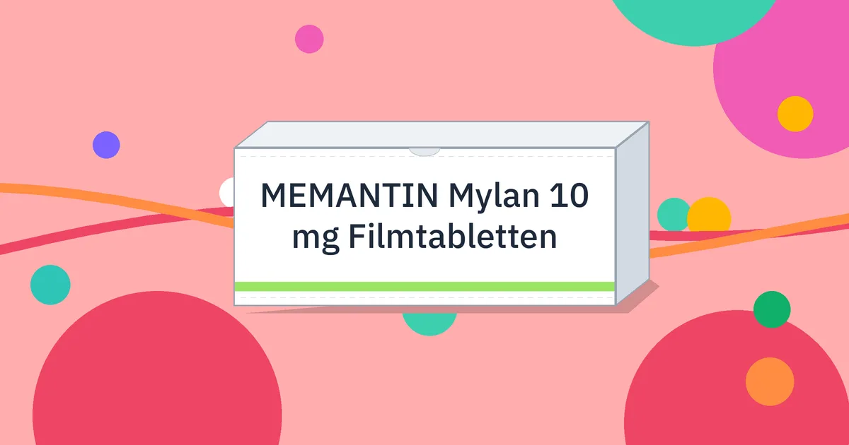 Symbolbild: Packung mit der Aufschrift MEMANTIN Mylan 10 mg Filmtabletten (PZN 15255639) – Verfügbarkeit und Bezug in Apotheken in Frankfurt am Main