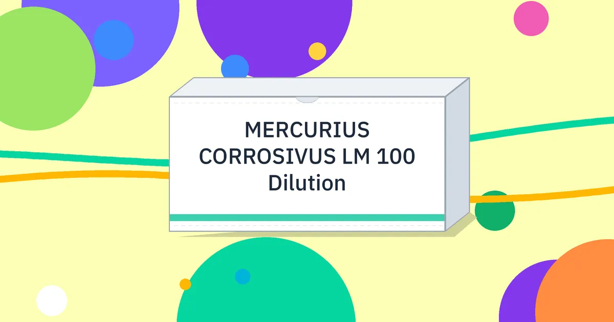 Symbolbild: Packung mit der Aufschrift MERCURIUS CORROSIVUS LM 100 Dilution (PZN 12950221) – Verfügbarkeit und Bezug in Apotheken in Frankfurt am Main