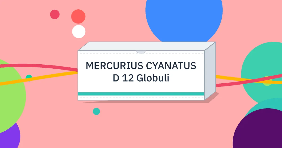 Symbolbild: Packung mit der Aufschrift MERCURIUS CYANATUS D 12 Globuli (PZN 04227077) – Verfügbarkeit und Bezug in Apotheken in Frankfurt am Main