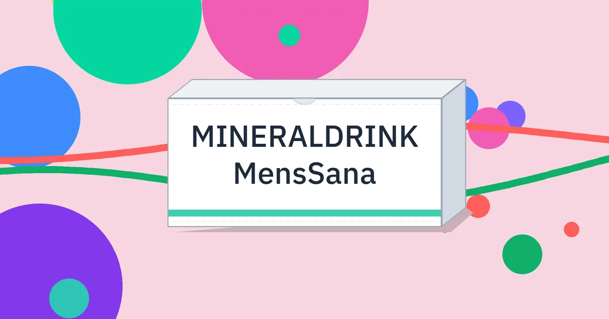 Symbolbild: Packung mit der Aufschrift MINERALDRINK MensSana (PZN 09486205) – Verfügbarkeit und Bezug in Apotheken in Frankfurt am Main