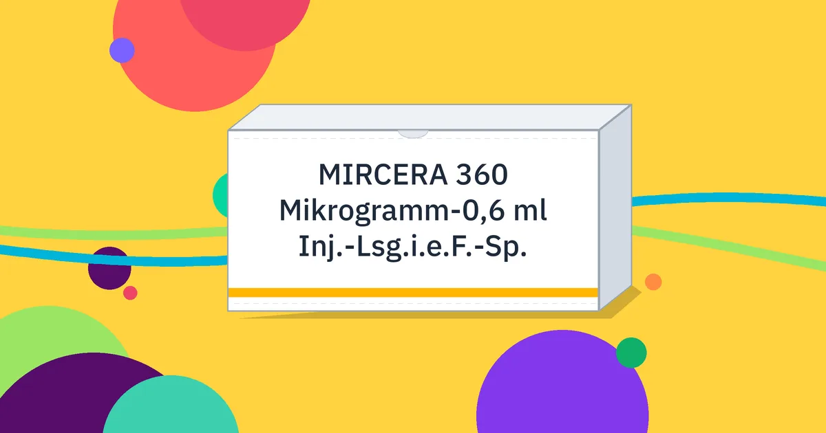 Symbolbild: Packung mit der Aufschrift MIRCERA 360 Mikrogramm-0,6 ml Inj.-Lsg.i.e.F.-Sp. (PZN 06558720) – Verfügbarkeit und Bezug in Apotheken in Frankfurt am Main