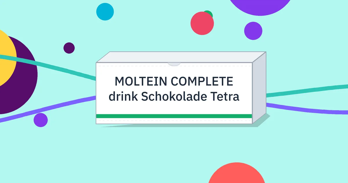 Symbolbild: Packung mit der Aufschrift MOLTEIN COMPLETE drink Schokolade Tetra (PZN 19557722) – Verfügbarkeit und Bezug in Apotheken in Frankfurt am Main