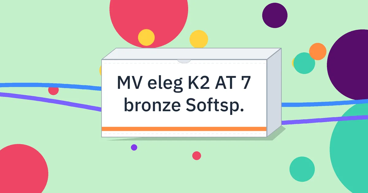 Symbolbild: Packung mit der Aufschrift MV eleg K2 AT 7 bronze Softsp. (PZN 15284807) – Verfügbarkeit und Bezug in Apotheken in Frankfurt am Main