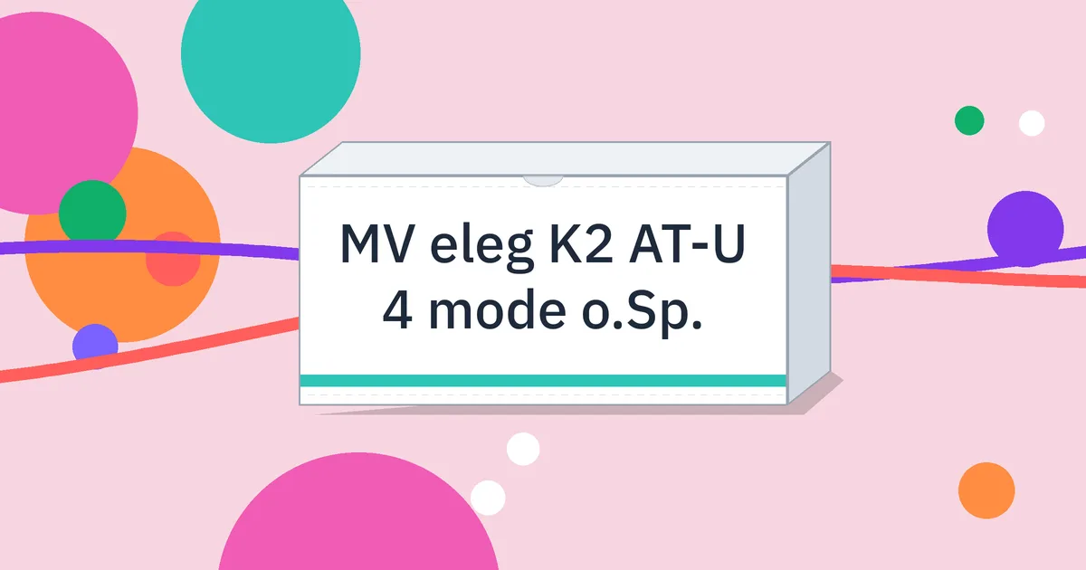 Symbolbild: Packung mit der Aufschrift MV eleg K2 AT-U 4 mode o.Sp. (PZN 04543648) – Verfügbarkeit und Bezug in Apotheken in Frankfurt am Main