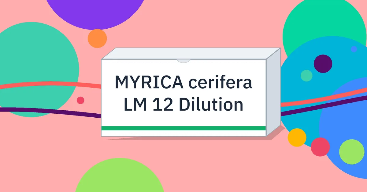 Symbolbild: Packung mit der Aufschrift MYRICA cerifera LM 12 Dilution (PZN 12957105) – Verfügbarkeit und Bezug in Apotheken in Frankfurt am Main