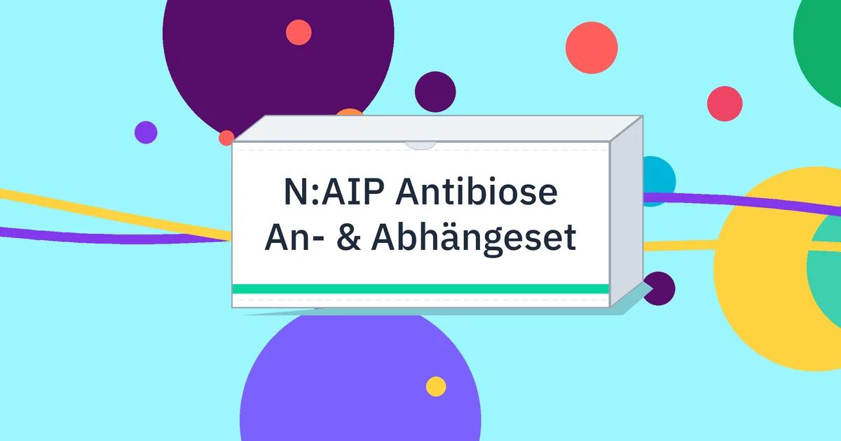 Symbolbild: Packung mit der Aufschrift N:AIP Antibiose An- & Abhängeset (PZN 17639893) – Verfügbarkeit und Bezug in Apotheken in Frankfurt am Main