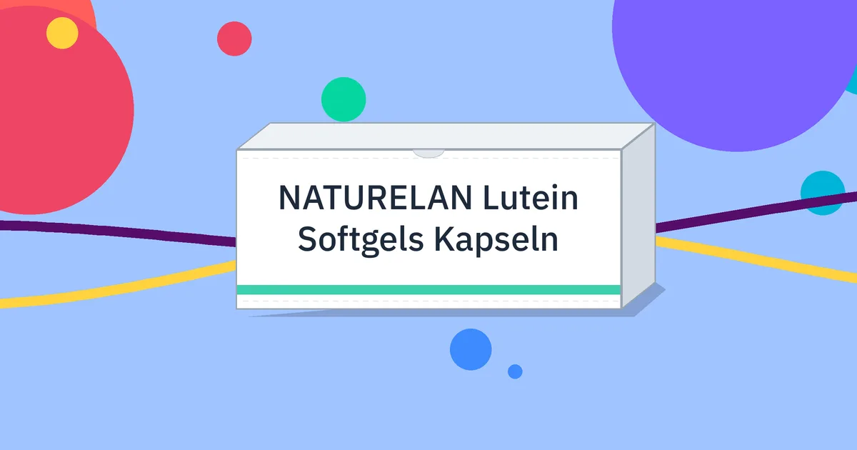Symbolbild: Packung mit der Aufschrift NATURELAN Lutein Softgels Kapseln (PZN 18854062) – Verfügbarkeit und Bezug in Apotheken in Frankfurt am Main