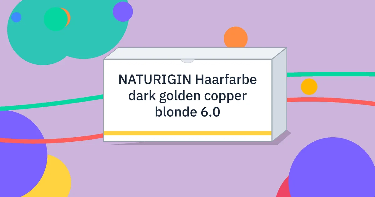 Symbolbild: Packung mit der Aufschrift NATURIGIN Haarfarbe dark golden copper blonde 6.0 (PZN 18107939) – Verfügbarkeit und Bezug in Apotheken in Frankfurt am Main