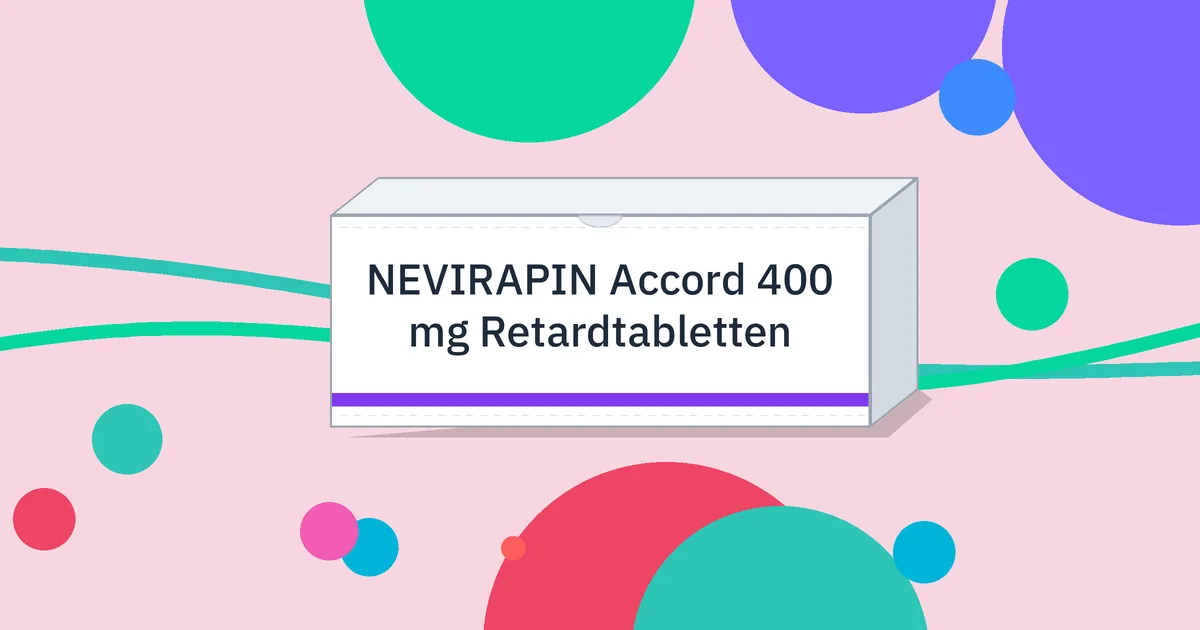 Symbolbild: Packung mit der Aufschrift NEVIRAPIN Accord 400 mg Retardtabletten (PZN 17885480) – Verfügbarkeit und Bezug in Apotheken in Frankfurt am Main