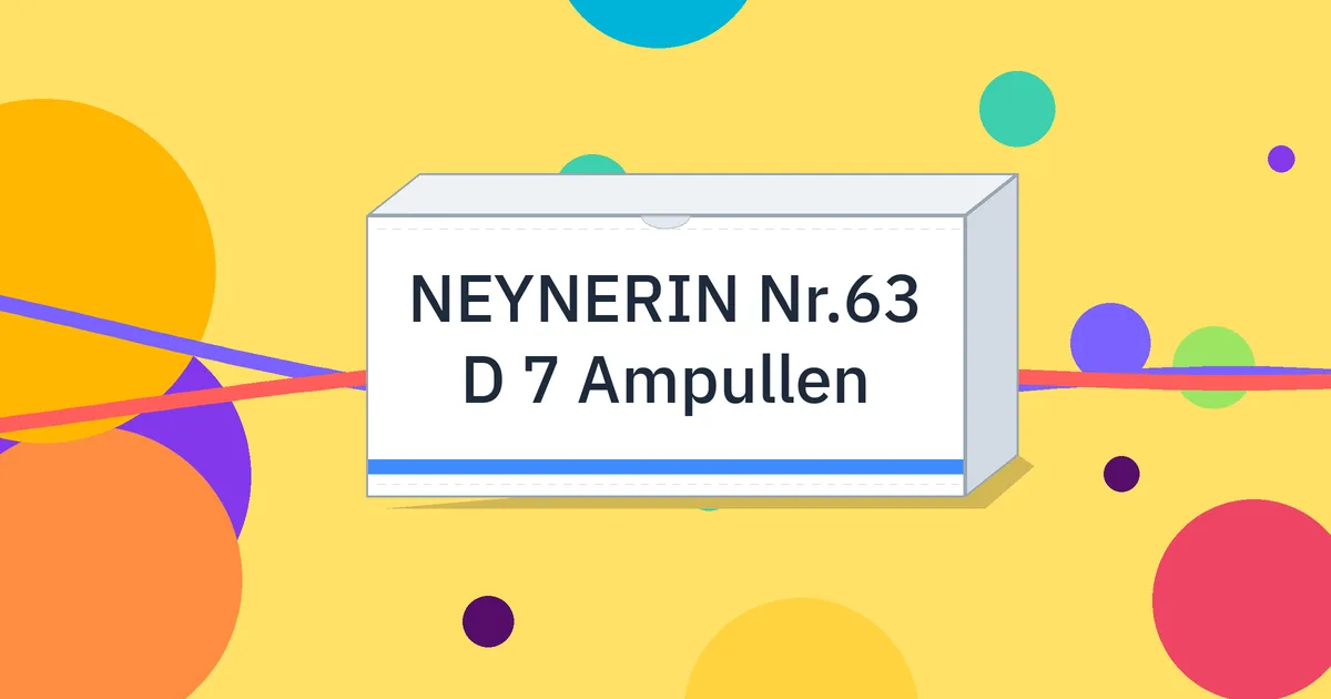 Symbolbild: Packung mit der Aufschrift NEYNERIN Nr.63 D 7 Ampullen (PZN 06487167) – Verfügbarkeit und Bezug in Apotheken in Frankfurt am Main
