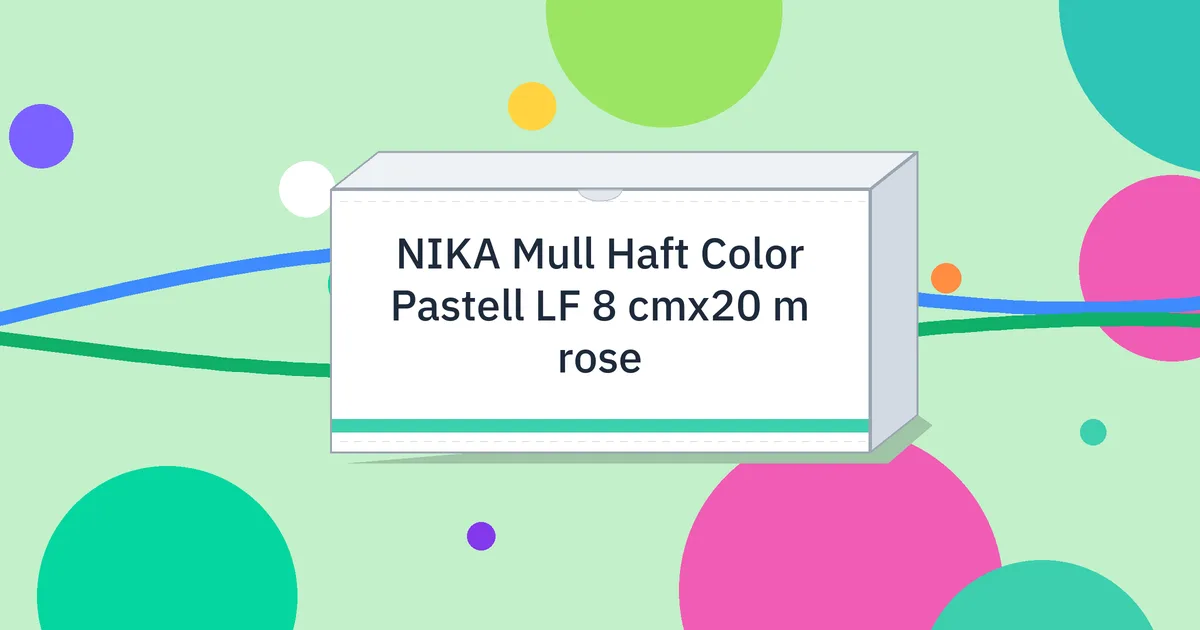 Symbolbild: Packung mit der Aufschrift NIKA Mull Haft Color Pastell LF 8 cmx20 m rose (PZN 13901845) – Verfügbarkeit und Bezug in Apotheken in Frankfurt am Main