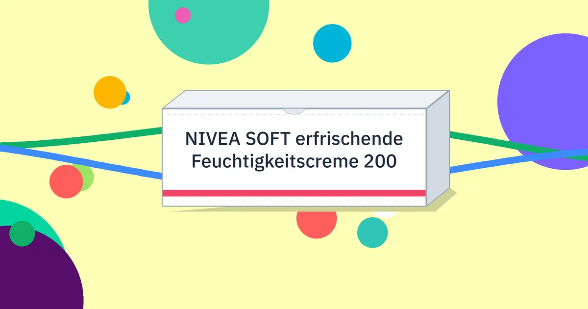 Symbolbild: Packung mit der Aufschrift NIVEA SOFT erfrischende Feuchtigkeitscreme 200 (PZN 18912322) – Verfügbarkeit und Bezug in Apotheken in Frankfurt am Main