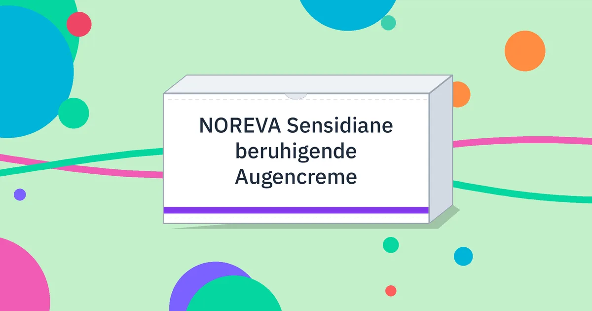 Symbolbild: Packung mit der Aufschrift NOREVA Sensidiane beruhigende Augencreme (PZN 18009421) – Verfügbarkeit und Bezug in Apotheken in Frankfurt am Main
