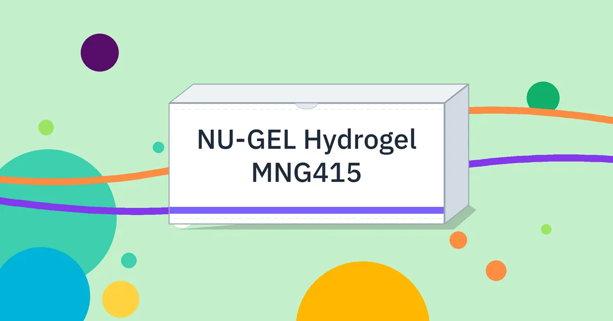 Symbolbild: Packung mit der Aufschrift NU-GEL Hydrogel MNG415 (PZN 09178030) – Verfügbarkeit und Bezug in Apotheken in Frankfurt am Main
