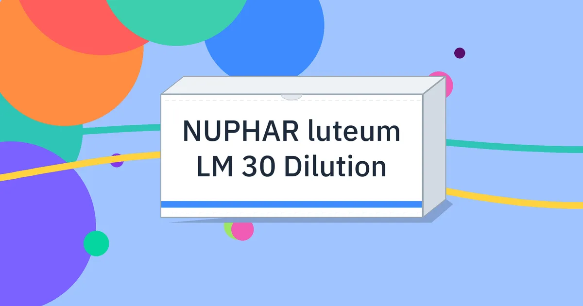 Symbolbild: Packung mit der Aufschrift NUPHAR luteum LM 30 Dilution (PZN 13620715) – Verfügbarkeit und Bezug in Apotheken in Frankfurt am Main