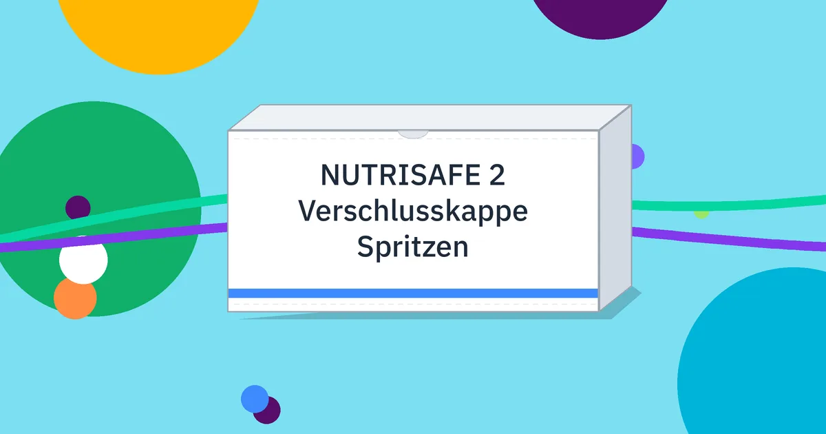 Symbolbild: Packung mit der Aufschrift NUTRISAFE 2 Verschlusskappe Spritzen (PZN 06846844) – Verfügbarkeit und Bezug in Apotheken in Frankfurt am Main