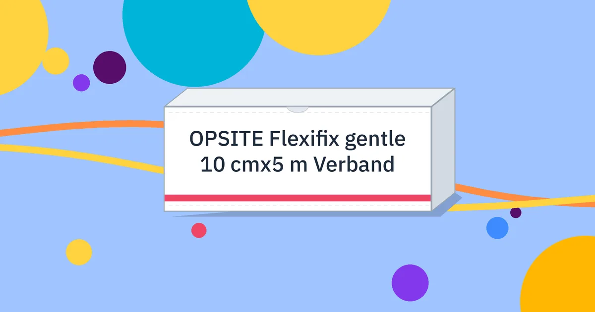 Symbolbild: Packung mit der Aufschrift OPSITE Flexifix gentle 10 cmx5 m Verband (PZN 20828698) – Verfügbarkeit und Bezug in Apotheken in Frankfurt am Main