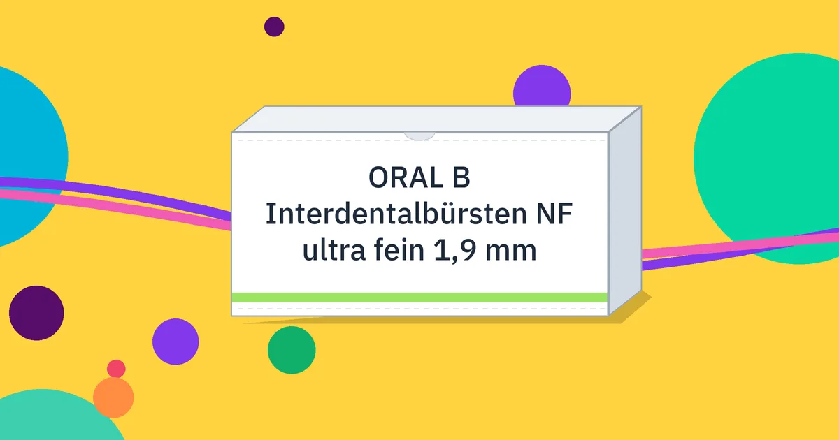 Symbolbild: Packung mit der Aufschrift ORAL B Interdentalbürsten NF ultra fein 1,9 mm (PZN 00745390) – Verfügbarkeit und Bezug in Apotheken in Frankfurt am Main