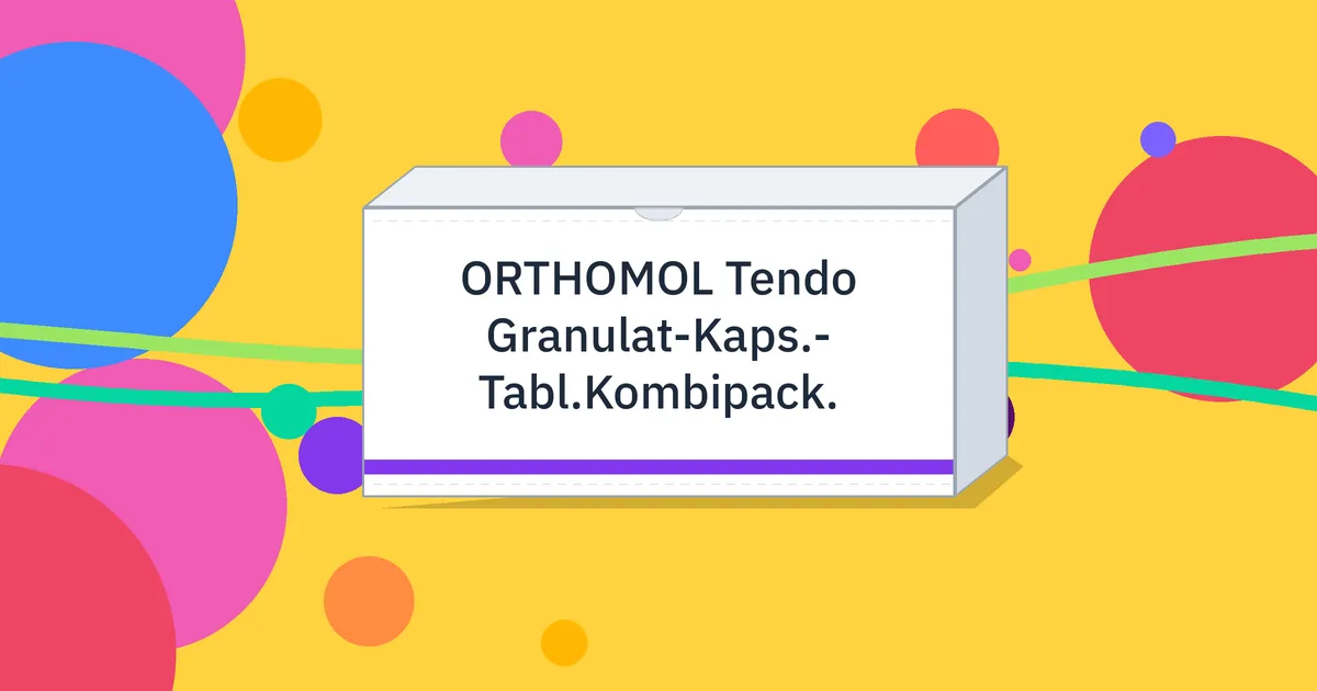 Symbolbild: Packung mit der Aufschrift ORTHOMOL Tendo Granulat-Kaps.-Tabl.Kombipack. (PZN 00200696) – Verfügbarkeit und Bezug in Apotheken in Frankfurt am Main