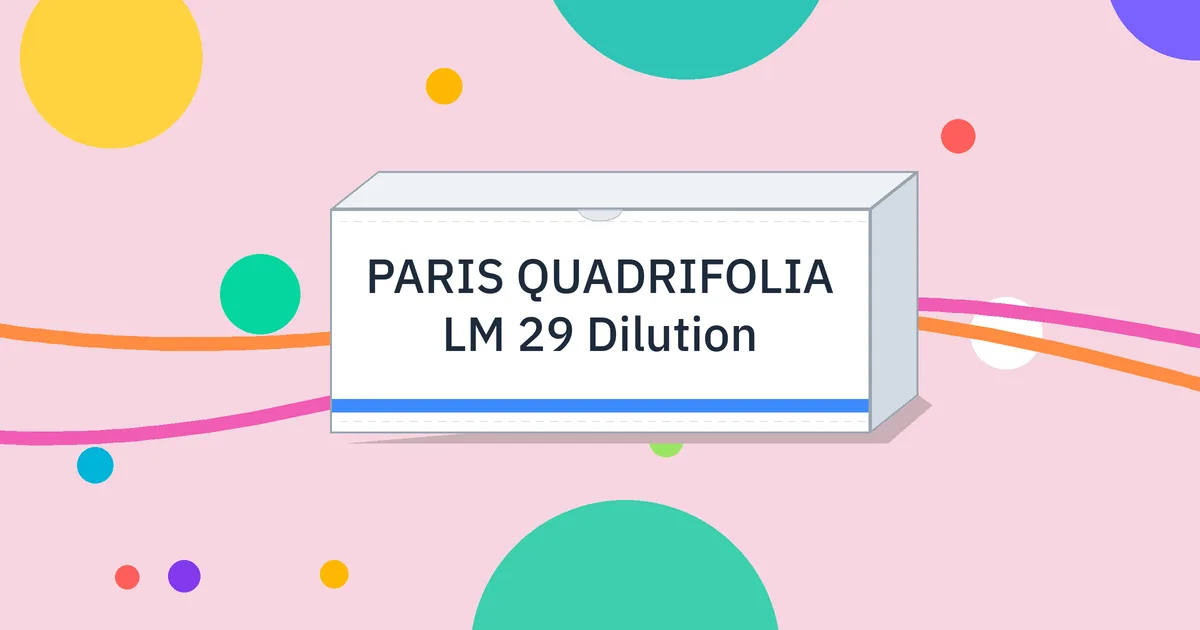 Symbolbild: Packung mit der Aufschrift PARIS QUADRIFOLIA LM 29 Dilution (PZN 13632055) – Verfügbarkeit und Bezug in Apotheken in Frankfurt am Main