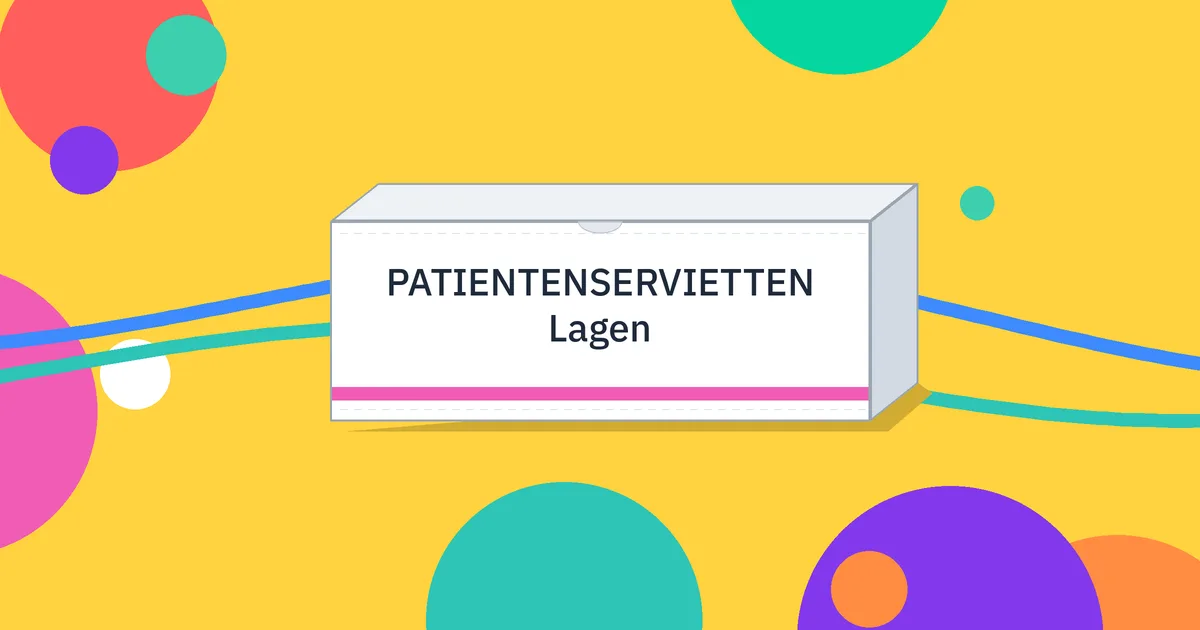 Symbolbild: Packung mit der Aufschrift PATIENTENSERVIETTEN Lagen (PZN 04046039) – Verfügbarkeit und Bezug in Apotheken in Frankfurt am Main