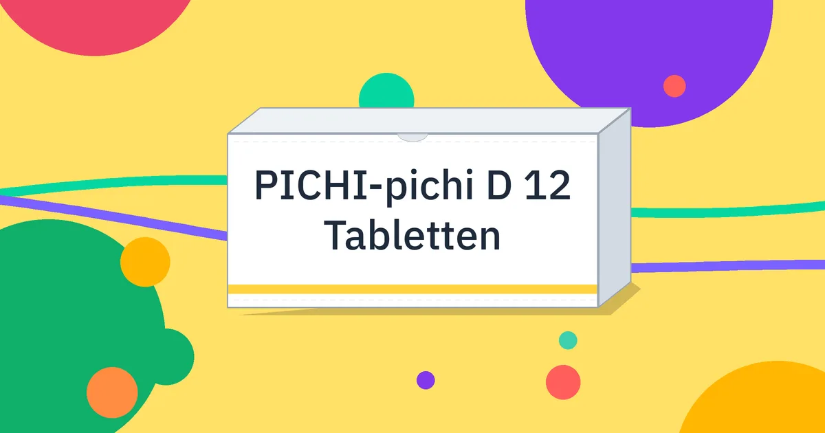 Symbolbild: Packung mit der Aufschrift PICHI-pichi D 12 Tabletten (PZN 00547000) – Verfügbarkeit und Bezug in Apotheken in Frankfurt am Main