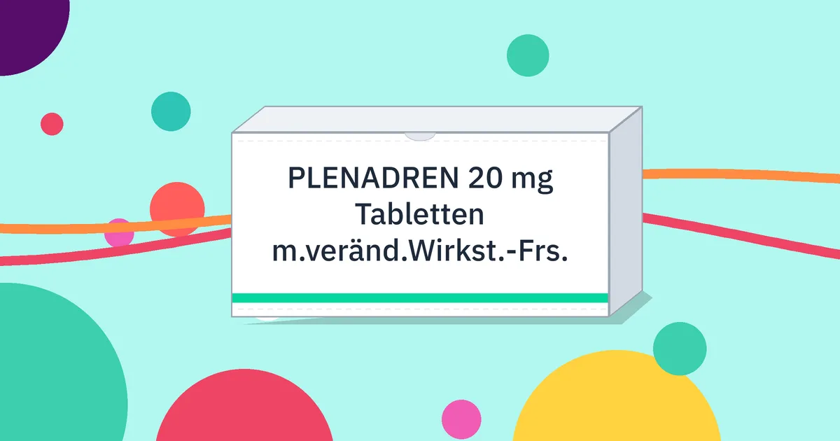 Symbolbild: Packung mit der Aufschrift PLENADREN 20 mg Tabletten m.veränd.Wirkst.-Frs. (PZN 14016192) – Verfügbarkeit und Bezug in Apotheken in Frankfurt am Main