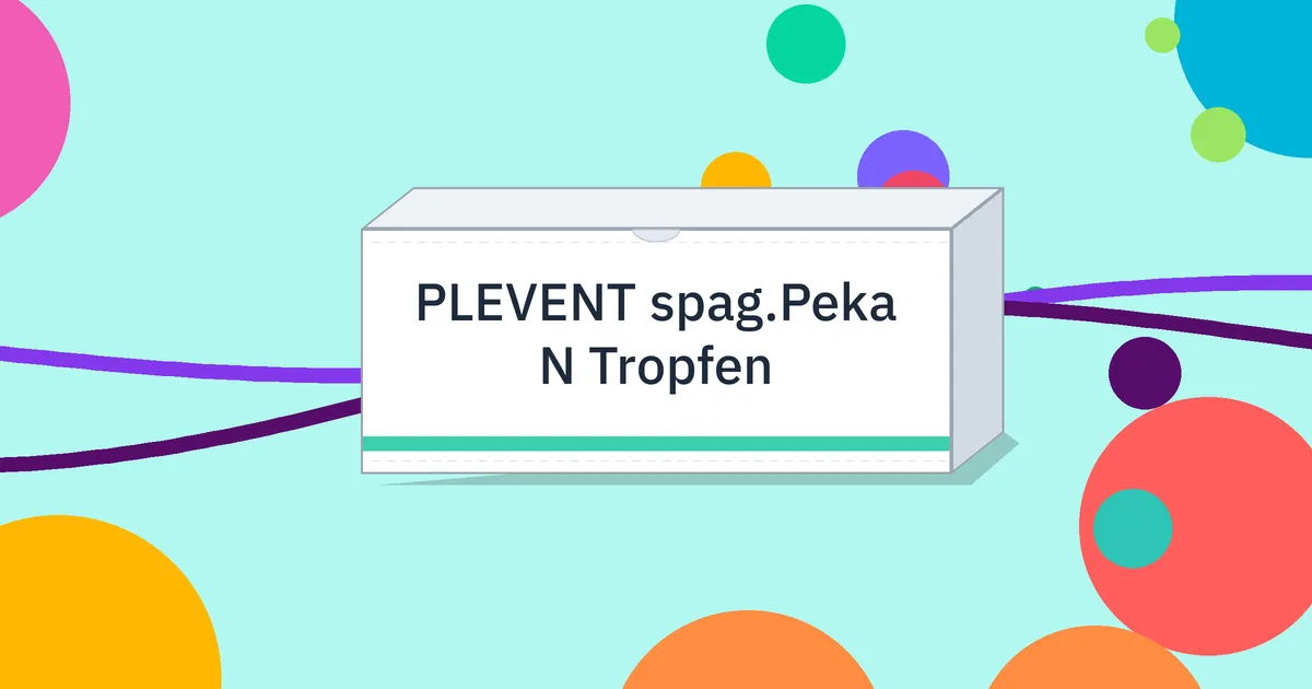 Symbolbild: Packung mit der Aufschrift PLEVENT spag.Peka N Tropfen (PZN 02090823) – Verfügbarkeit und Bezug in Apotheken in Frankfurt am Main