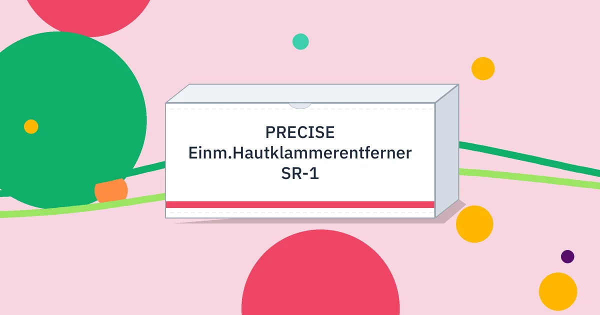 Symbolbild: Packung mit der Aufschrift PRECISE Einm.Hautklammerentferner SR-1 (PZN 05398740) – Verfügbarkeit und Bezug in Apotheken in Frankfurt am Main