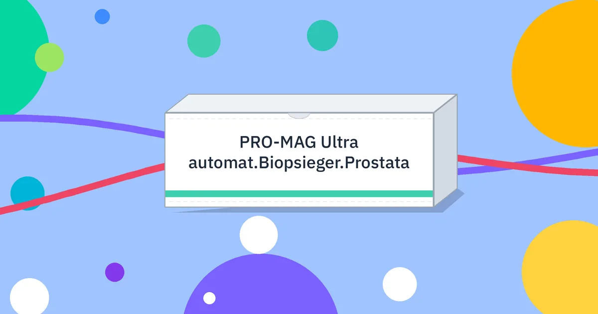 Symbolbild: Packung mit der Aufschrift PRO-MAG Ultra automat.Biopsieger.Prostata (PZN 02351488) – Verfügbarkeit und Bezug in Apotheken in Frankfurt am Main