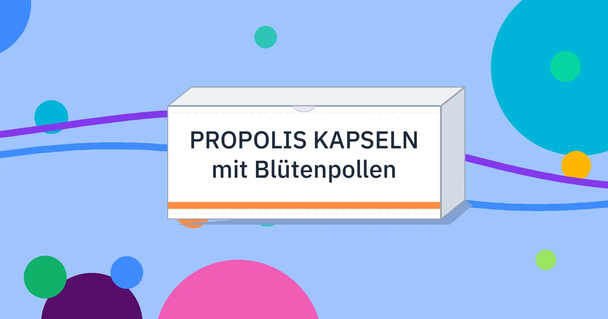 Symbolbild: Packung mit der Aufschrift PROPOLIS KAPSELN mit Blütenpollen (PZN 19077790) – Verfügbarkeit und Bezug in Apotheken in Frankfurt am Main