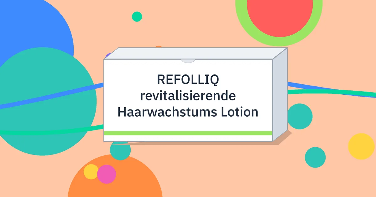 Symbolbild: Packung mit der Aufschrift REFOLLIQ revitalisierende Haarwachstums Lotion (PZN 19659865) – Verfügbarkeit und Bezug in Apotheken in Frankfurt am Main
