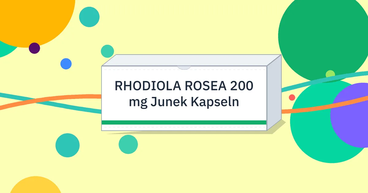 Symbolbild: Packung mit der Aufschrift RHODIOLA ROSEA 200 mg Junek Kapseln (PZN 10051671) – Verfügbarkeit und Bezug in Apotheken in Frankfurt am Main